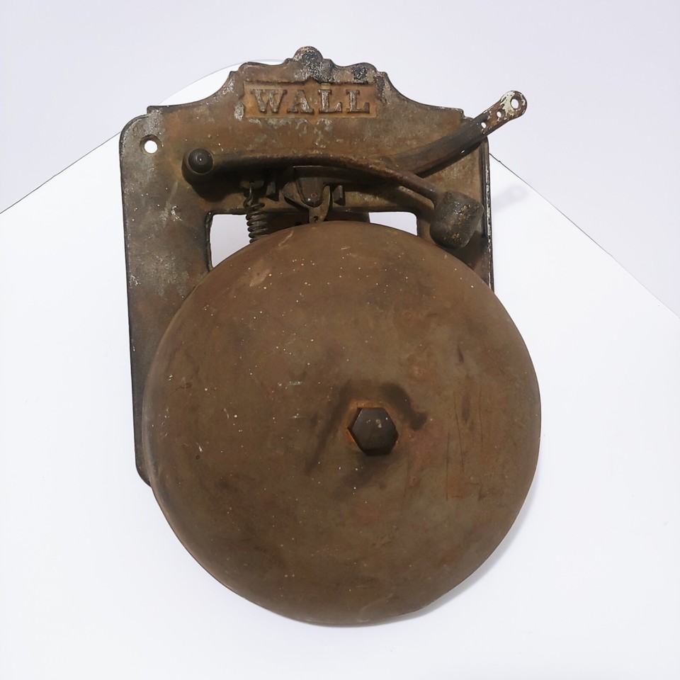 Antique 1800’s Trolley Bell Made By P. Wall Co Boxing Ring Side Great ...