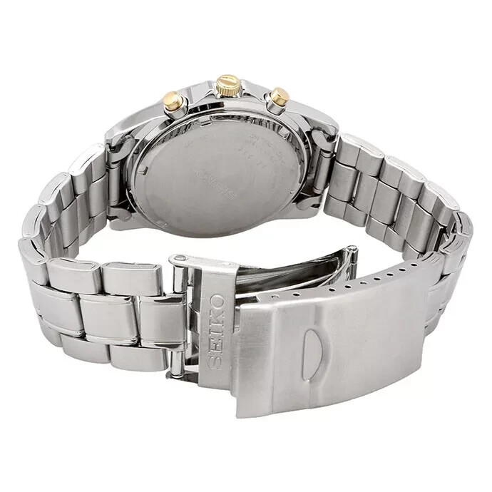 SEIKO Spirit SBTQ043 Chronograph Stainless Steel Quartz Watch Black ...