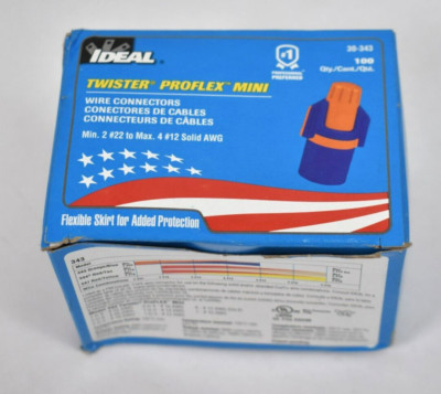 Ideal Twister ProFlex Mini Wire Connector 30-343 100 Pack Flex Skirt ...