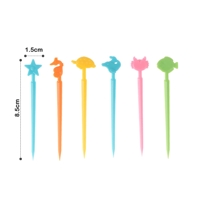 20Pcs/Set Cute Animal Food Toothpicks Cartoon Toothpicks Bento Fruit ...