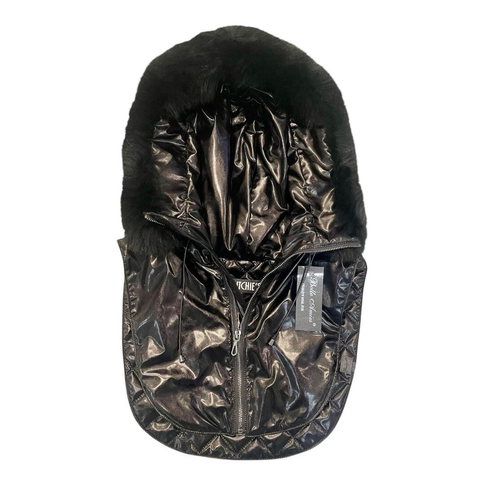 Mitchie’s Matchings FOX Trimmed Hooded Dicky ~ NWT ~ Black ~ O/S | eBay