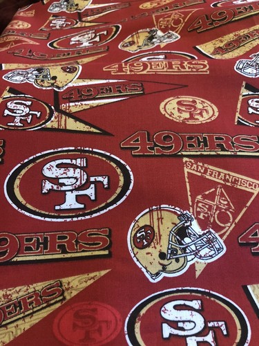 New!! NFL San Francisco 49ers Fabric 100% Cotton 1/2 Yard (18”x 44”) | eBay