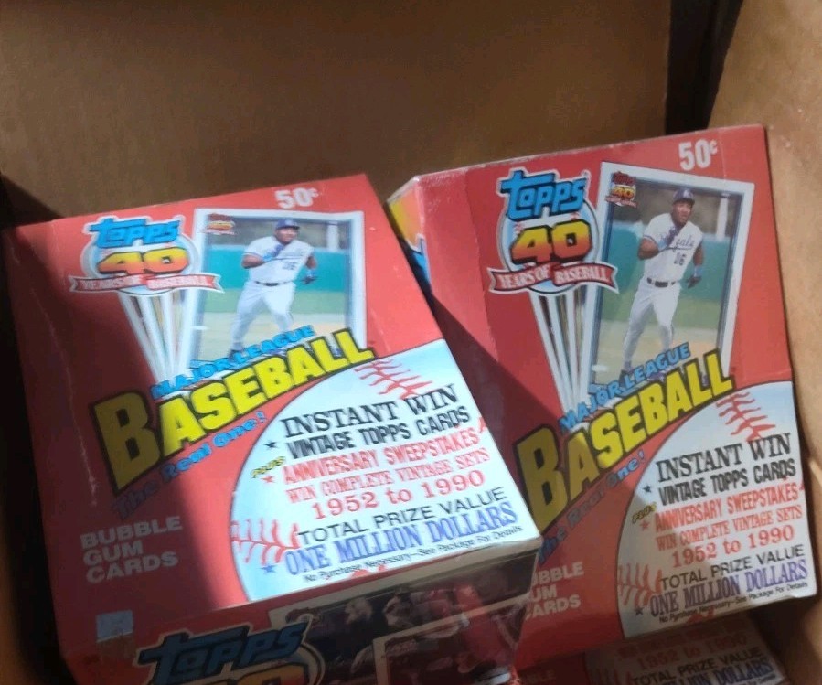 1991 Topps Baseball Wax Case 720 Packs #362-91 - 20 Wax Boxes Hologram ...
