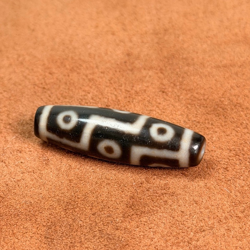 Ancient Tibetan DZI Bead Old Agate 9 Eye Talisman Amulet Pendant 45×13 ...