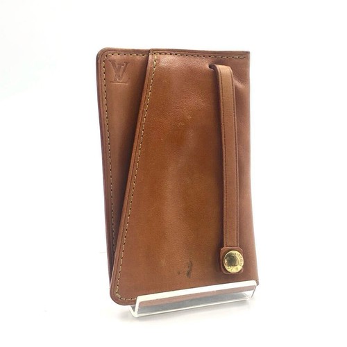 LOUIS VUITTON Nomad Caramel Clochette GM Key Case Key Ring Brown Gold ...