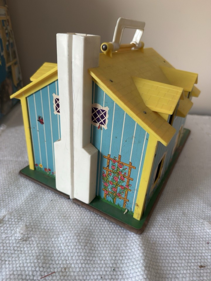 Vintage Fisher Price Little People Yellow Family House Complete Box ...