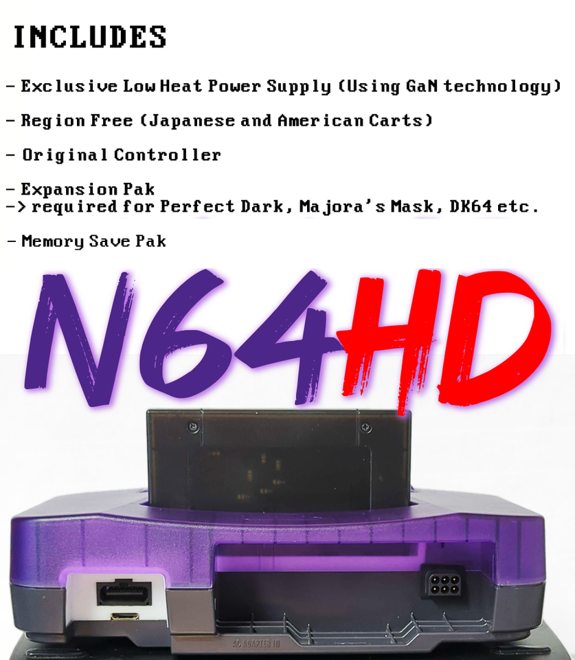 N64 Digital HD mod Nintendo 64 HDMI [ pak + 4x controllers + more] | eBay