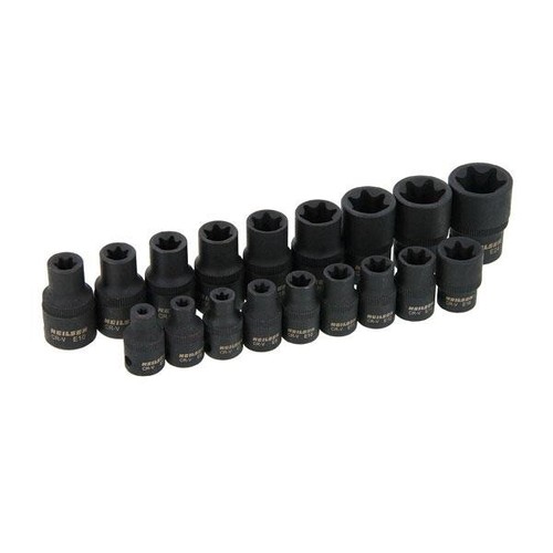 Neilsen Tools 18pc 3/8" & 1/2" Dr Impact E Torx Sockets Set E5-E24 ...