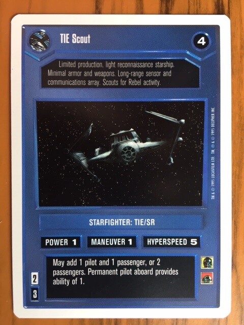 TIE Scout x2 WB Star Wars CCG Premiere Unlimited NM swccg | eBay