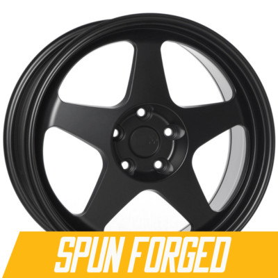 CIRCUIT CSF22 18x9.5 5x114.3 +38 MATTE BLACK SPUN FORGED WHEEL SPOON ...
