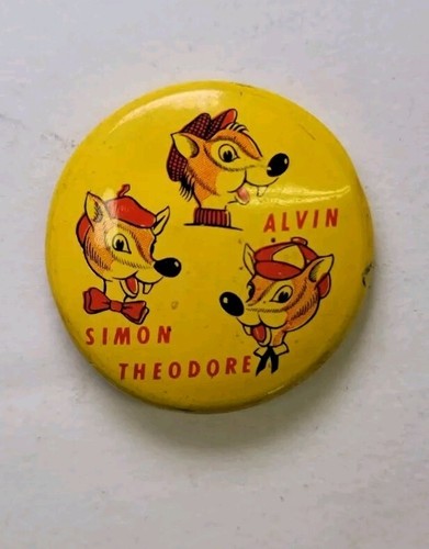 Original 1950's 1st Design Alvin & The Chipmunks Button Pinback Monarch ...