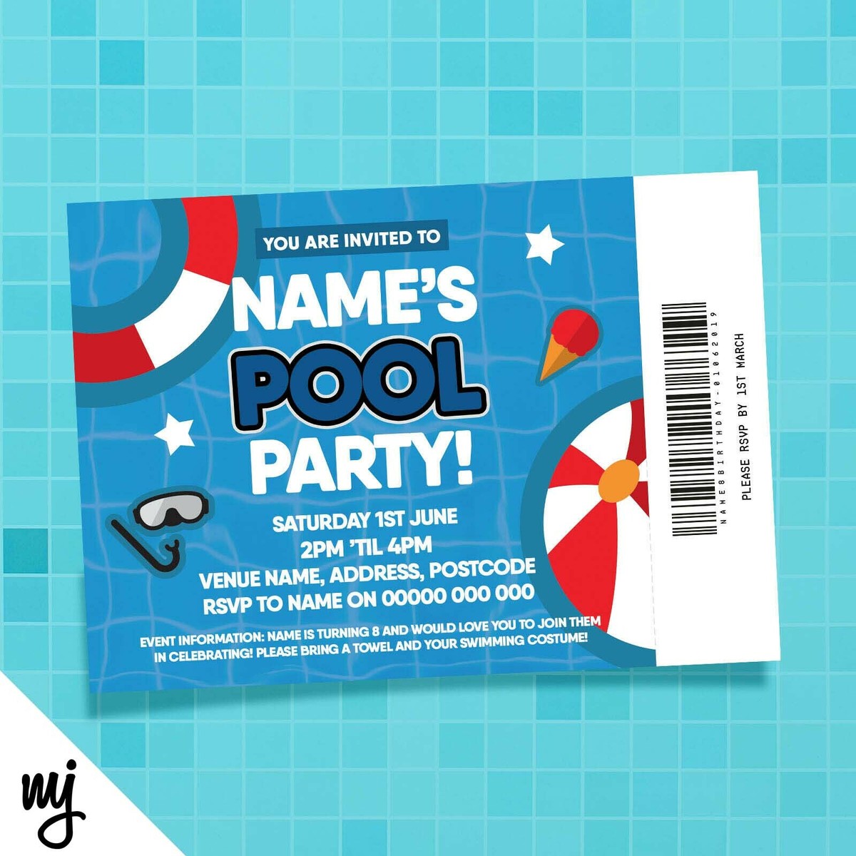 Community Pool Party Invitation Wording Samples Kids Birthday