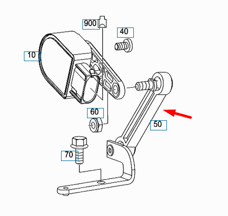 NEW MERCEDES-BENZ GLE W166 REAR RIGHT LEVEL SENSOR ROD A1663201032 OEM ...