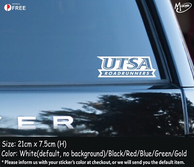 utsa roadrunners Stickers Reflective Car Decals University Team Best ...