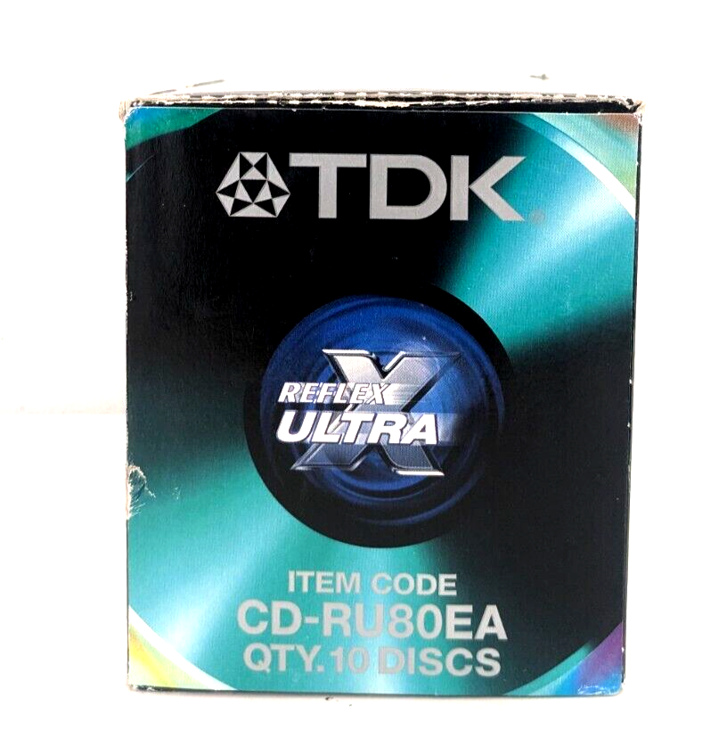 TDK CD-R 80 -CD-RU80EB 10 PACK Reflex Ultra Data CDR 80MIN 700MB / 24x ...