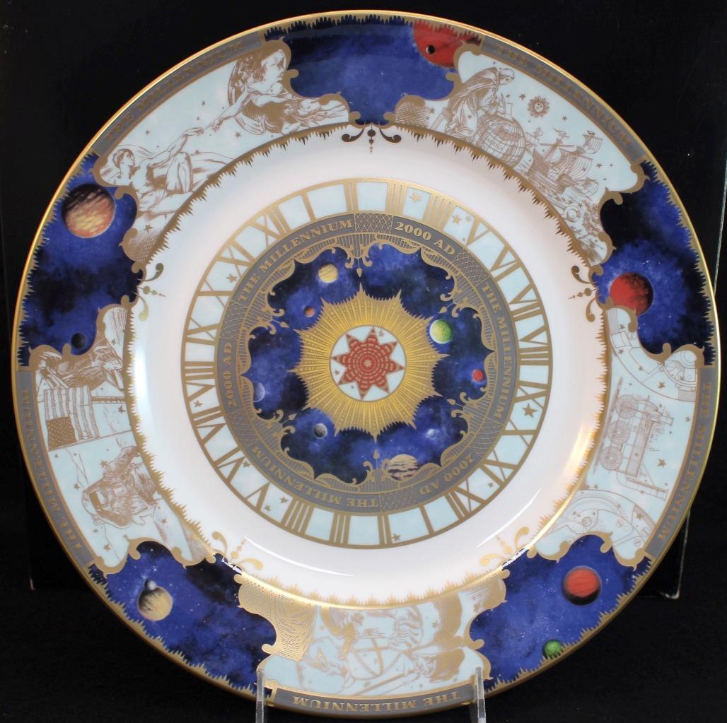 Royal Worcester Millennium Gold To Celebrate The Millennium Chop Plate ...