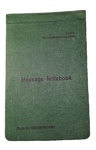 AUSSIE ARMY FIELD MESSAGE NOTEBOOK - DIGGER WRITING PAD | eBay Australia