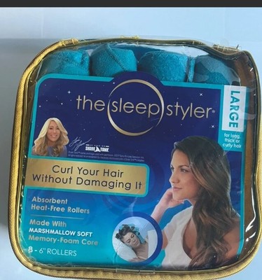 The Sleep Styler Nighttime Hair Curlers Heat Free Large 8 ct 6 inch ...