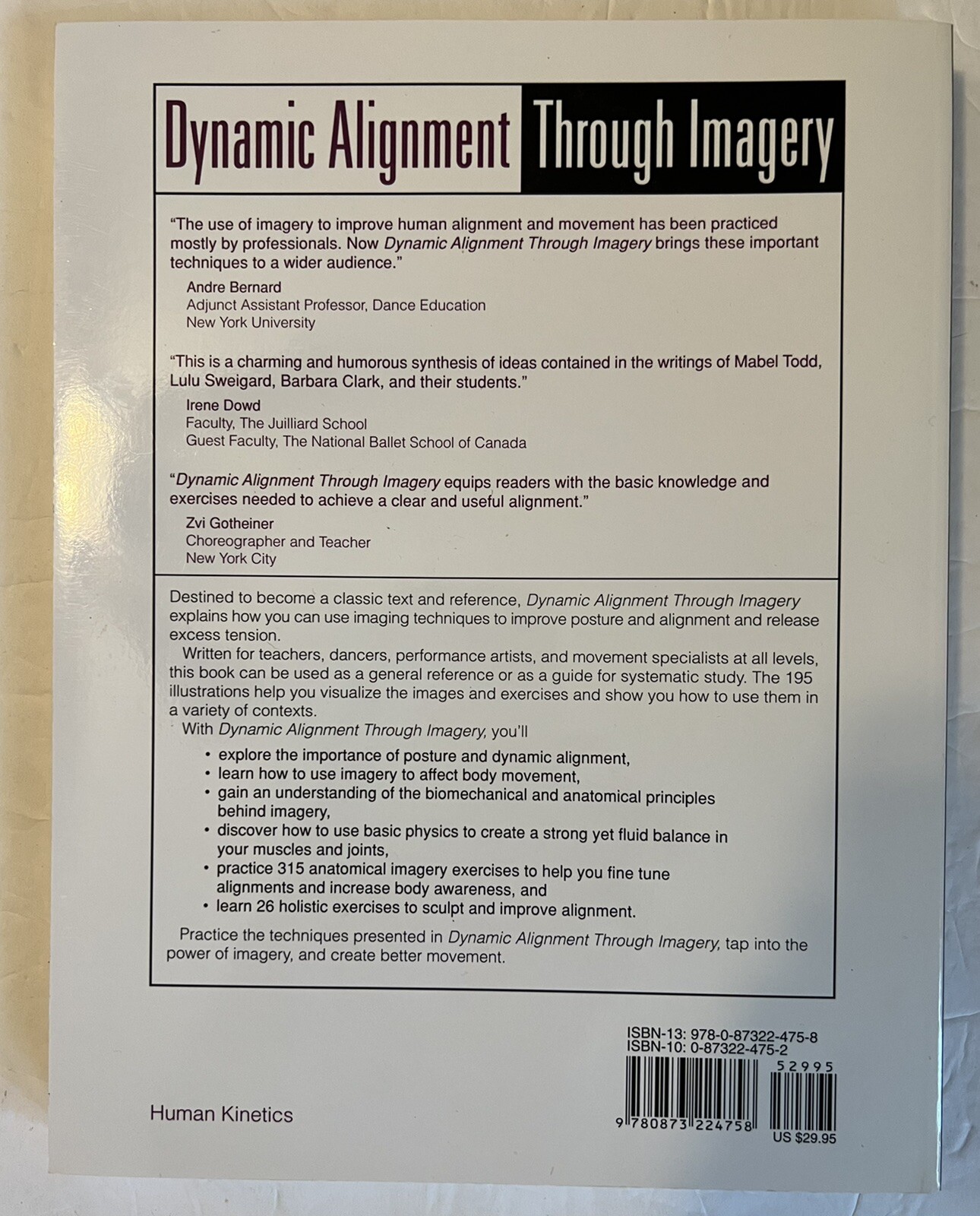 Dynamic Alignment Through Imagery by Eric Franklin (1996, Trade Paperback) for sale online | eBay