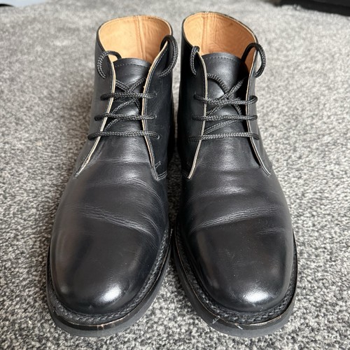 Samuel Windsor Black Leather Lace Up Ankle Boots Size Mens UK 7.5 | eBay UK