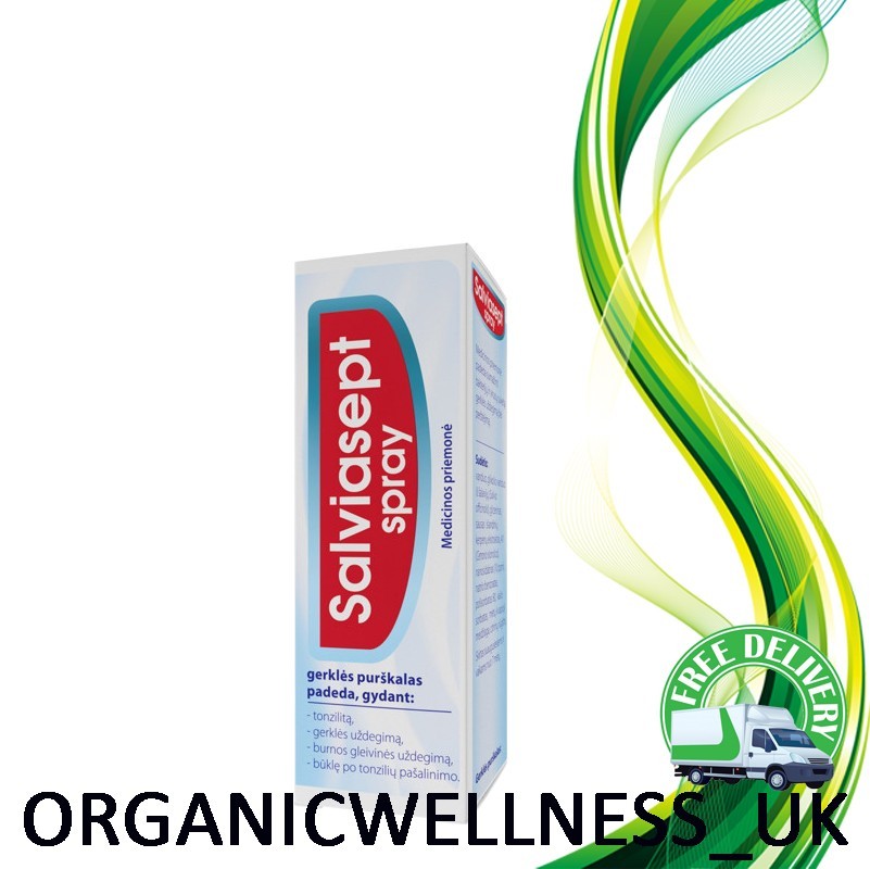 SALVIASEPT Throat Spray Anti-cough & Throat Inflammation Sage + Island ...