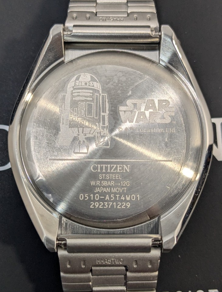 NOS) Citizen Men’s Star Wars Chronograph R2-D2 Tsuno Quartz Watch AO-02 ...