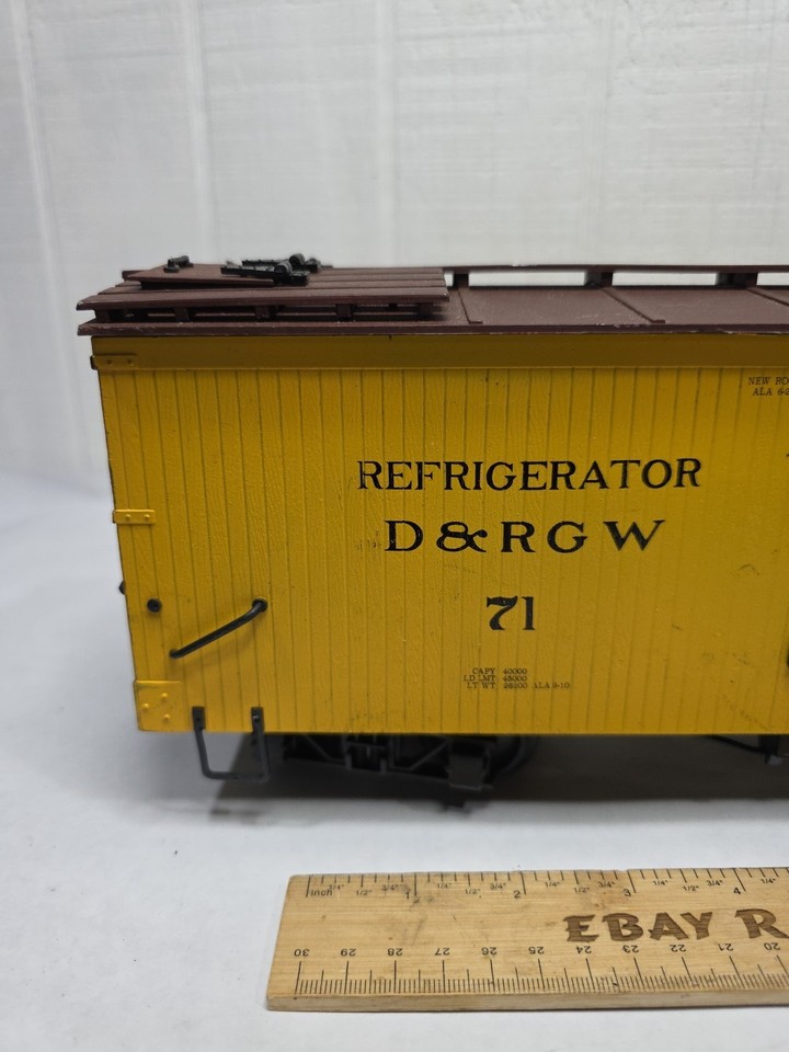 As Is Bachmann G Scale D&RGW 71 Rio Grande Woodside Reefer Train Car ...