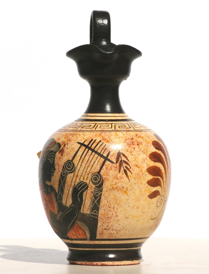 Greek black-figure Ceramic Vase Pot Pottery Painting Greek God Apollo 6 ...