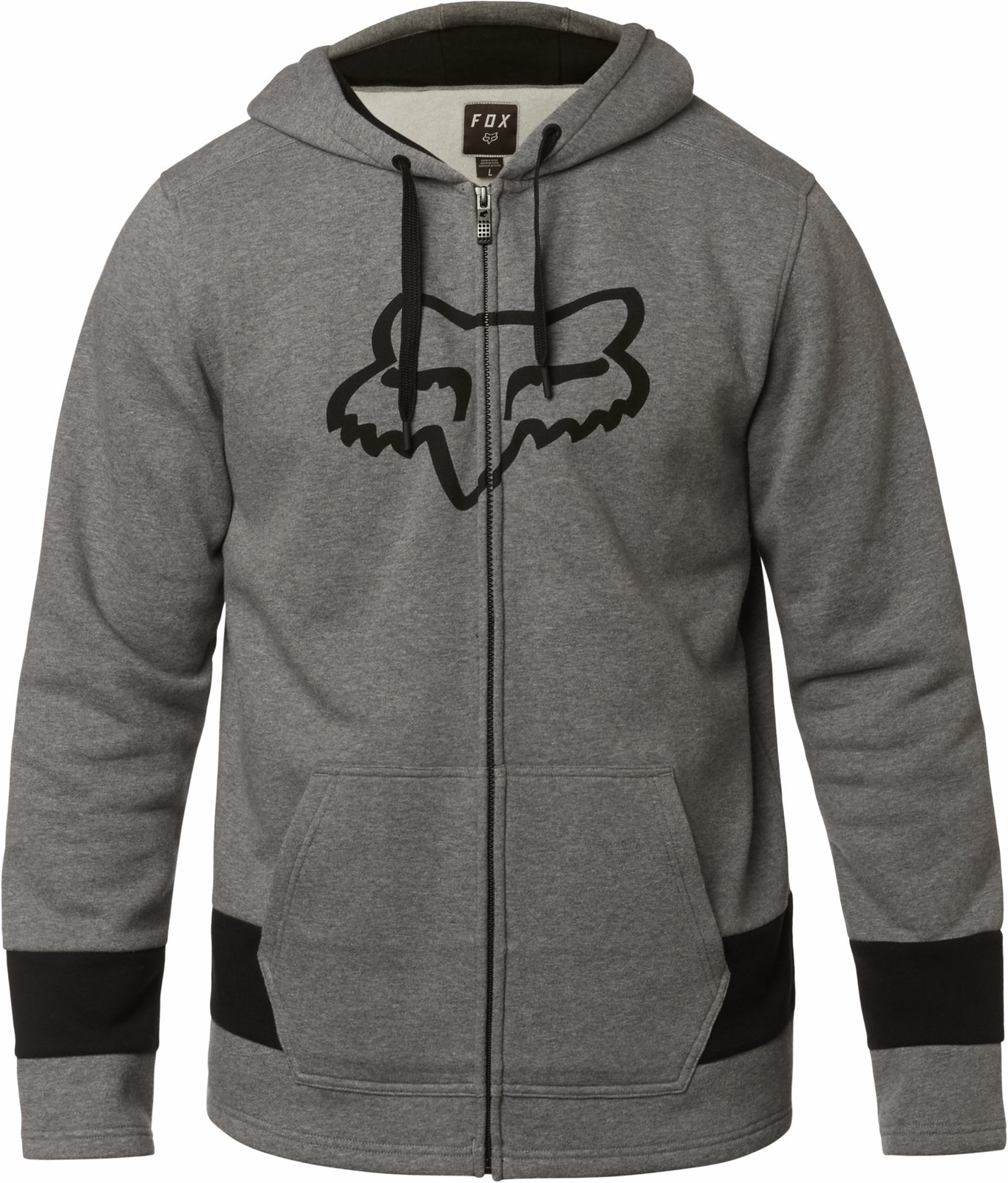 Fox Racing Mens Heather Graphite Arena Zip Fleece Hoody Hoodie | eBay