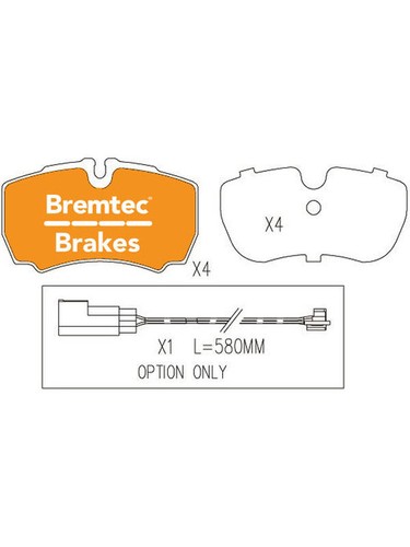 Bremtec Trade Line Brake Pad fits Iveco Daily 2.3 33S13, 35S13, 35C1 ...