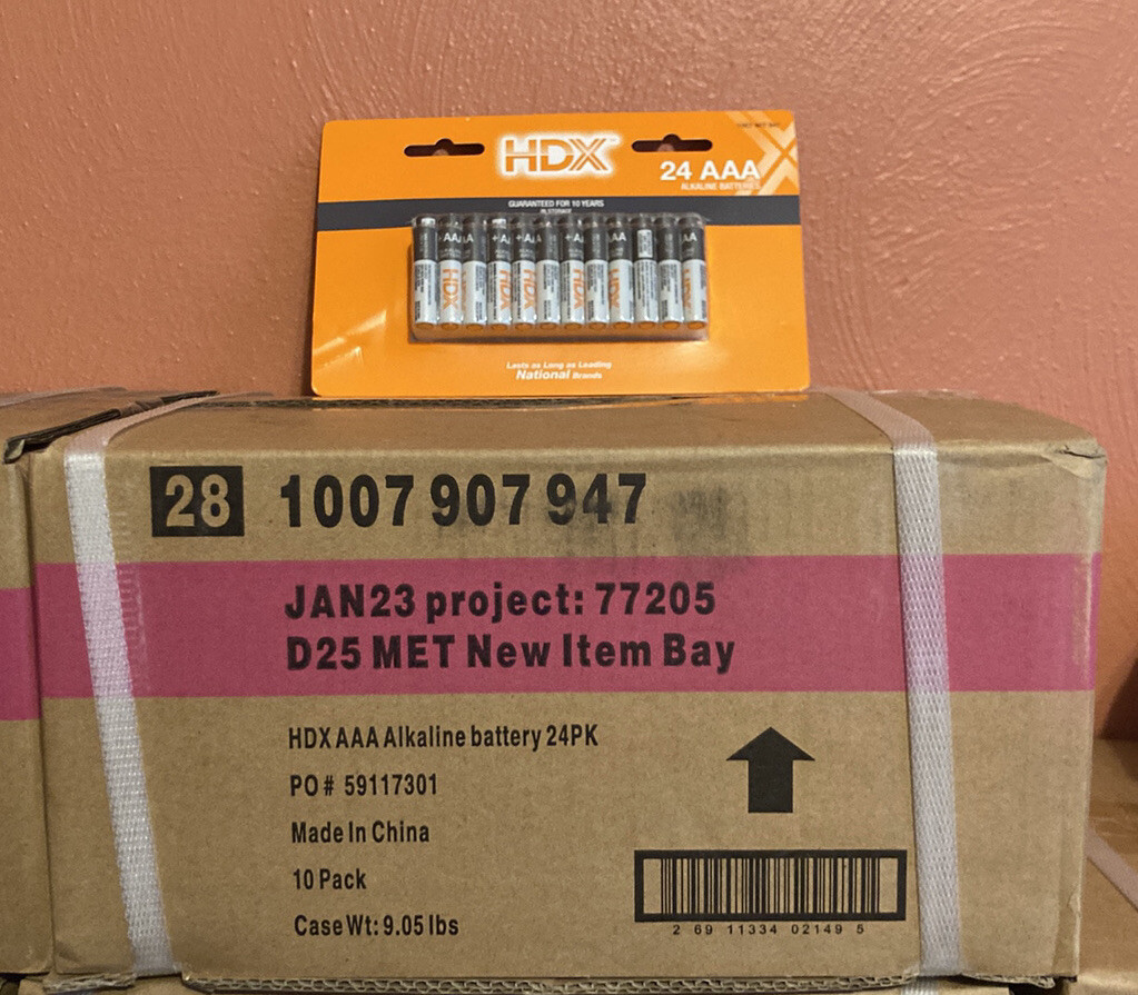 HDX AAA Alkaline Battery 1 Box (10 24 pks) 240 Total NEW SEALED | eBay