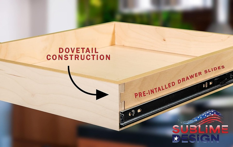 Sublime Design - Baltic Birch Wood Pull Out Drawers For Kitchen ...