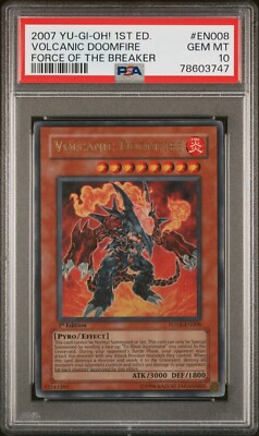 PSA 10 - Yu-Gi-Oh Card - FOTB-EN008 - VOLCANIC DOOMFIRE (ultra rare ...