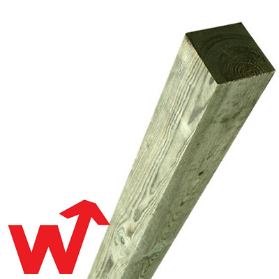Timber Wooden Fence Post 100 x 100 x 2.4m (4x4 x 8ft) | eBay UK