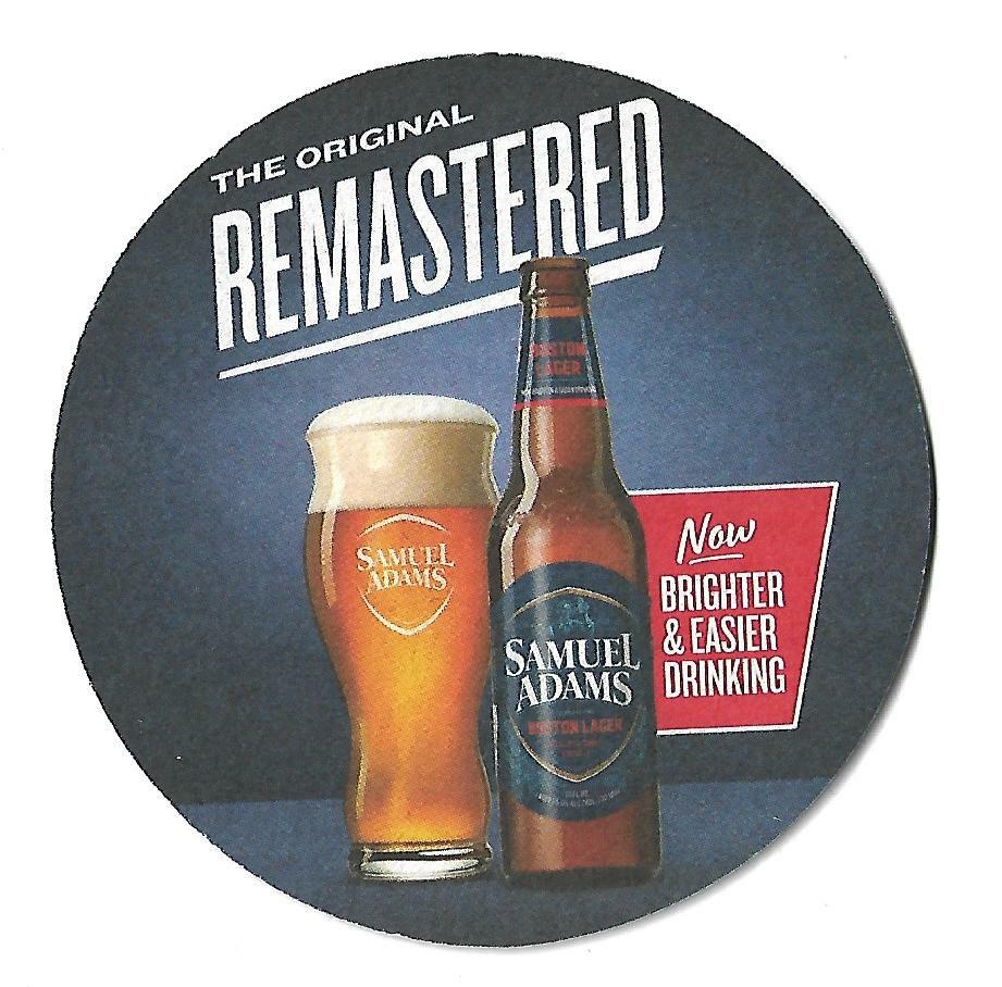 15 Sam Adams Remastered Boston Lager Beer Coasters Brighter & Easier ...