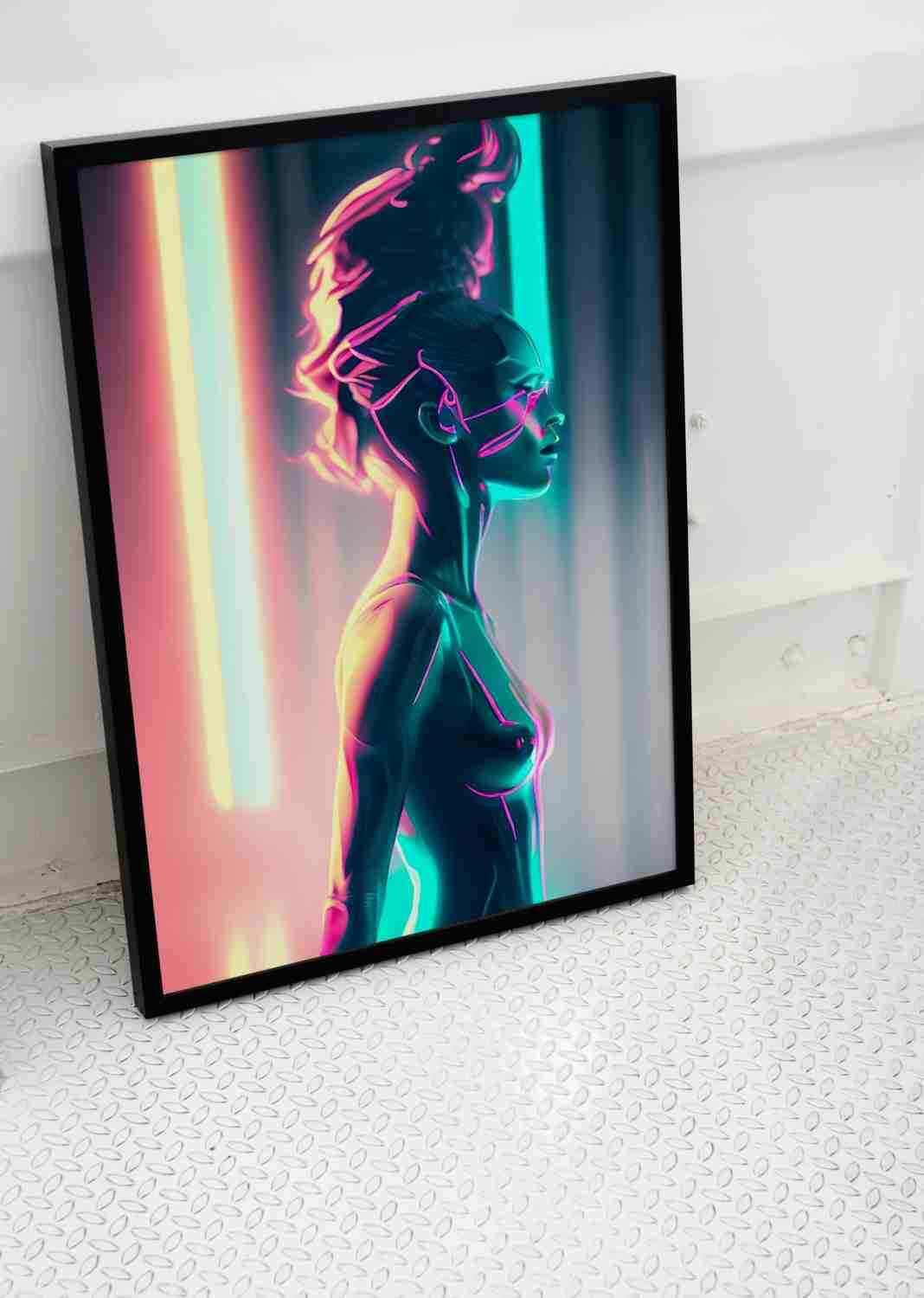 Fantasy Sexy Girl Manga Anime Poster Wall Art Print Cyberpunk Ai Size 3557