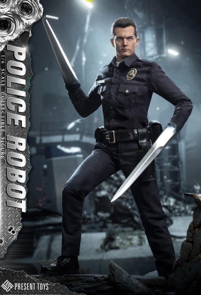 PRESENT TOYS 1/6 PT-SP62 Police Robot NIB Terminator T1000 Hot US ...