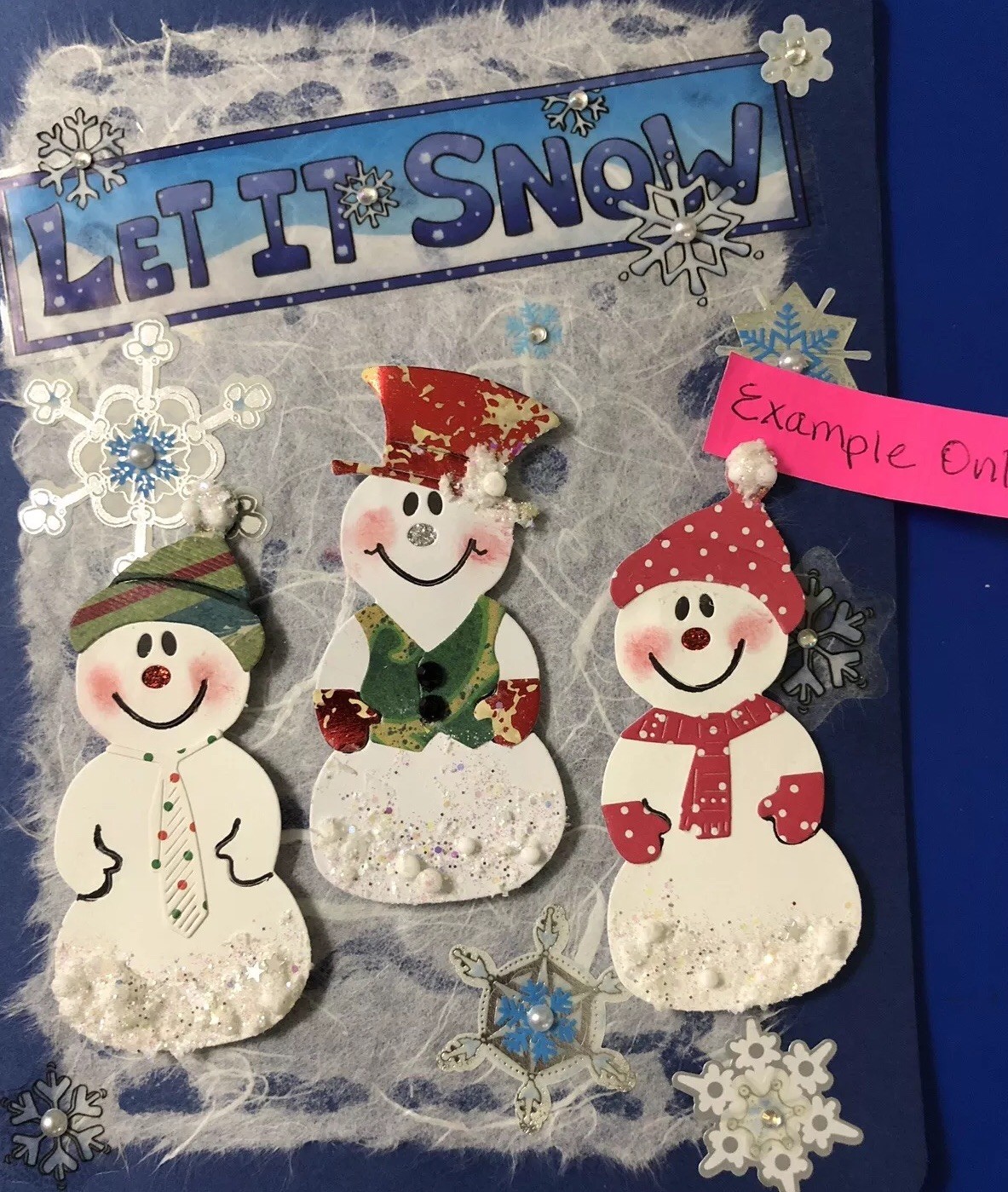 BUILD A SNOWMAN Die-Cut Kit(9pc) Christmas•Holiday•Winter •Scarf•Vest ...