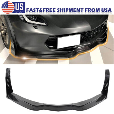 Fits 1419 Corvette C7 Z06 Stage 4 Front Lip Splitter + Side Winglets ...