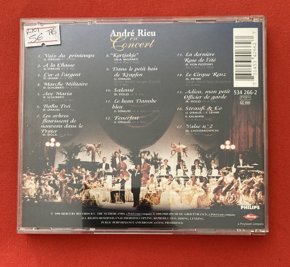 André Rieu In Concert 1998 Philips 534266-2 Very Good Condition CD | eBay