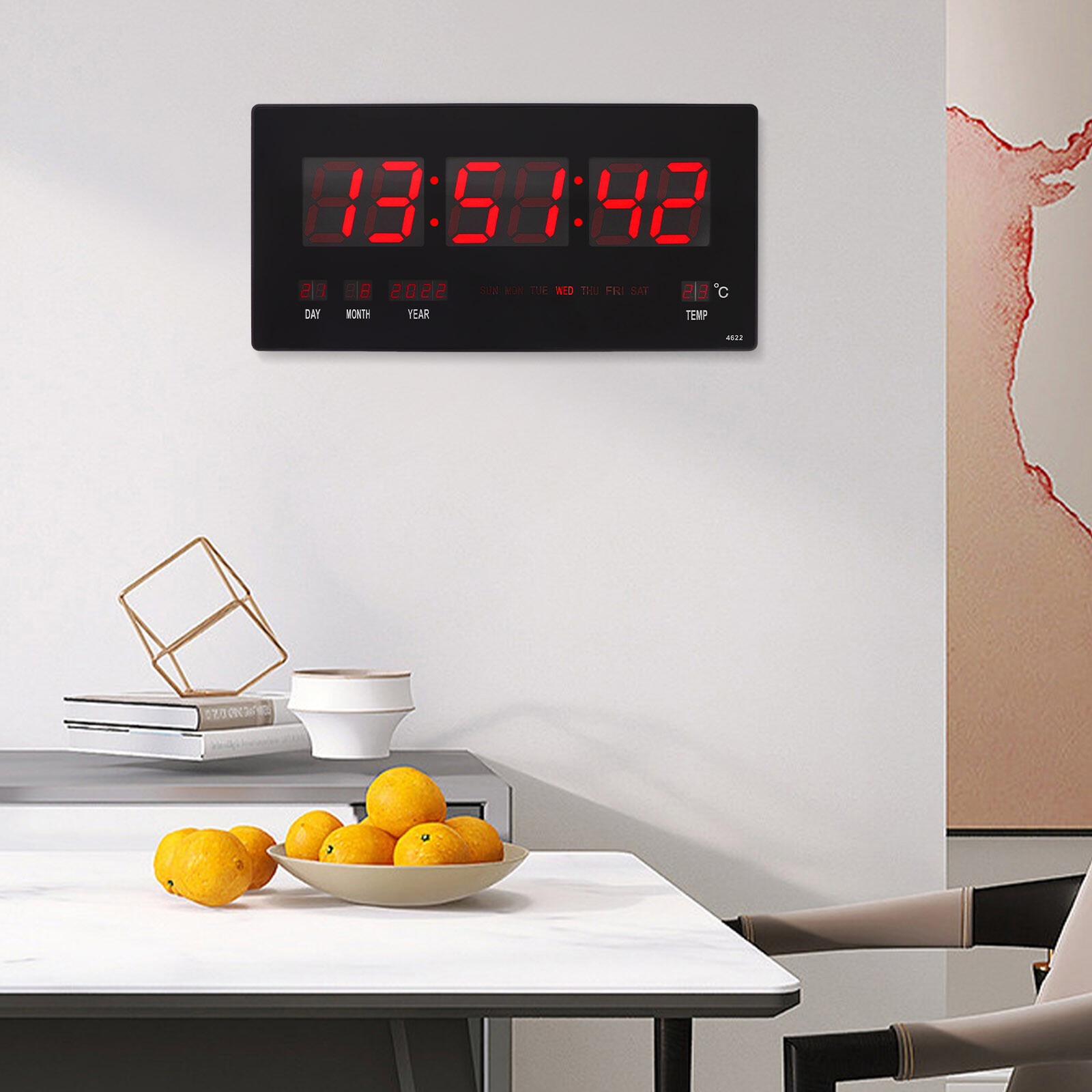 Modern Minimalist Digital Wall Clock