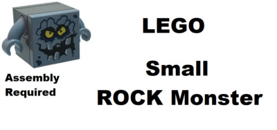 LEGO ROCK MONSTER Small Arms Printed Face BOULDER BOY Teeth Yellow Eyes ...