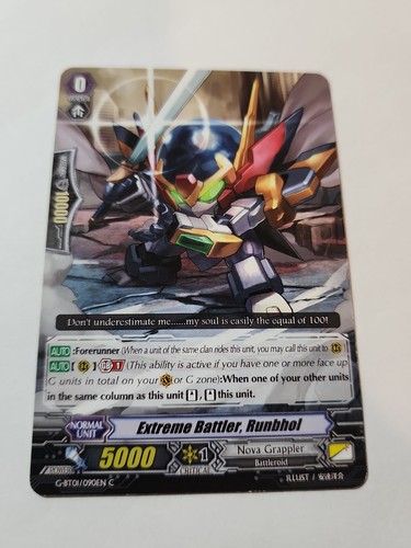 Cardfight!! Vanguard Extreme Battler Runbohl G-BT01/090EN C CFV EX | eBay