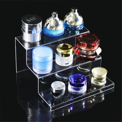 Clear Acrylic 3-tier Steps Display Riser Stand Jewelry Gifts Showcase ...