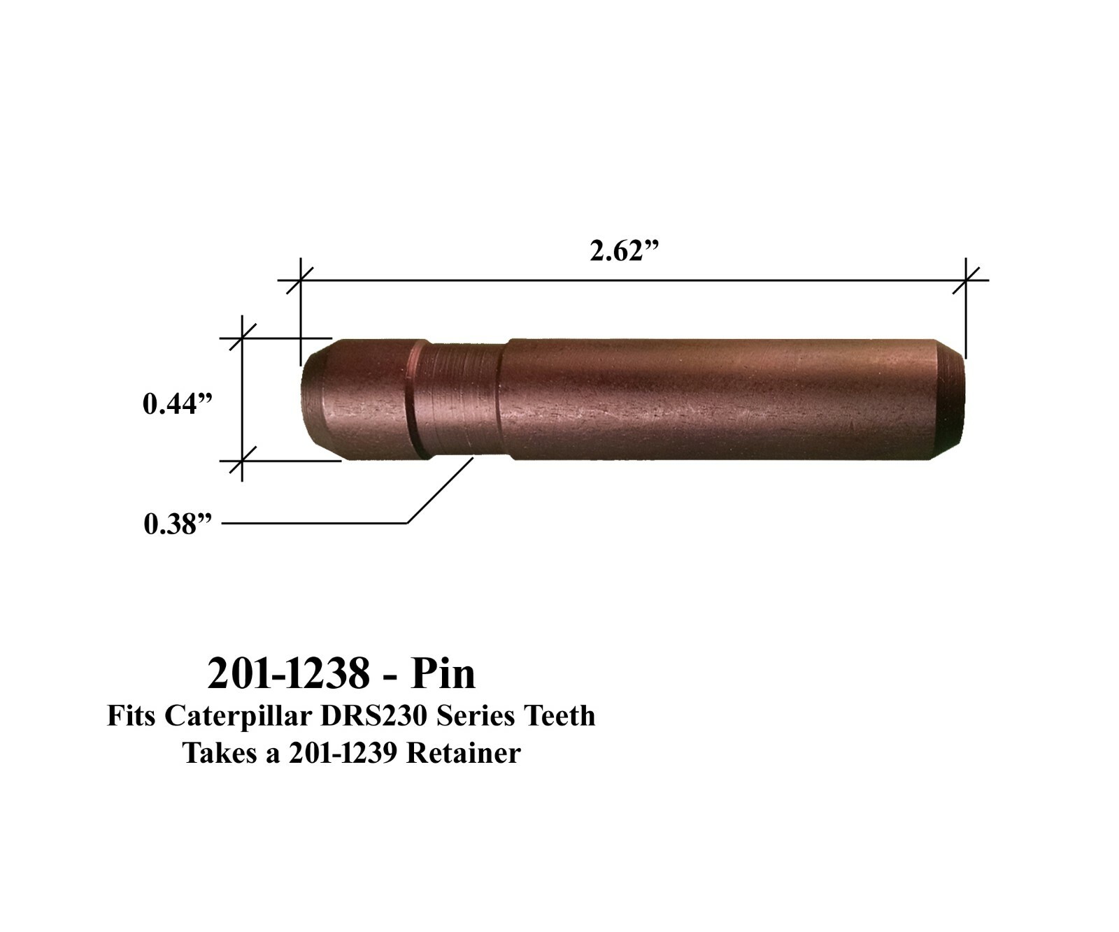 7 Backhoe Bucket Tooth 208-5237 Twin Sharp Tip w/ Pin fits CAT DRS230 ...
