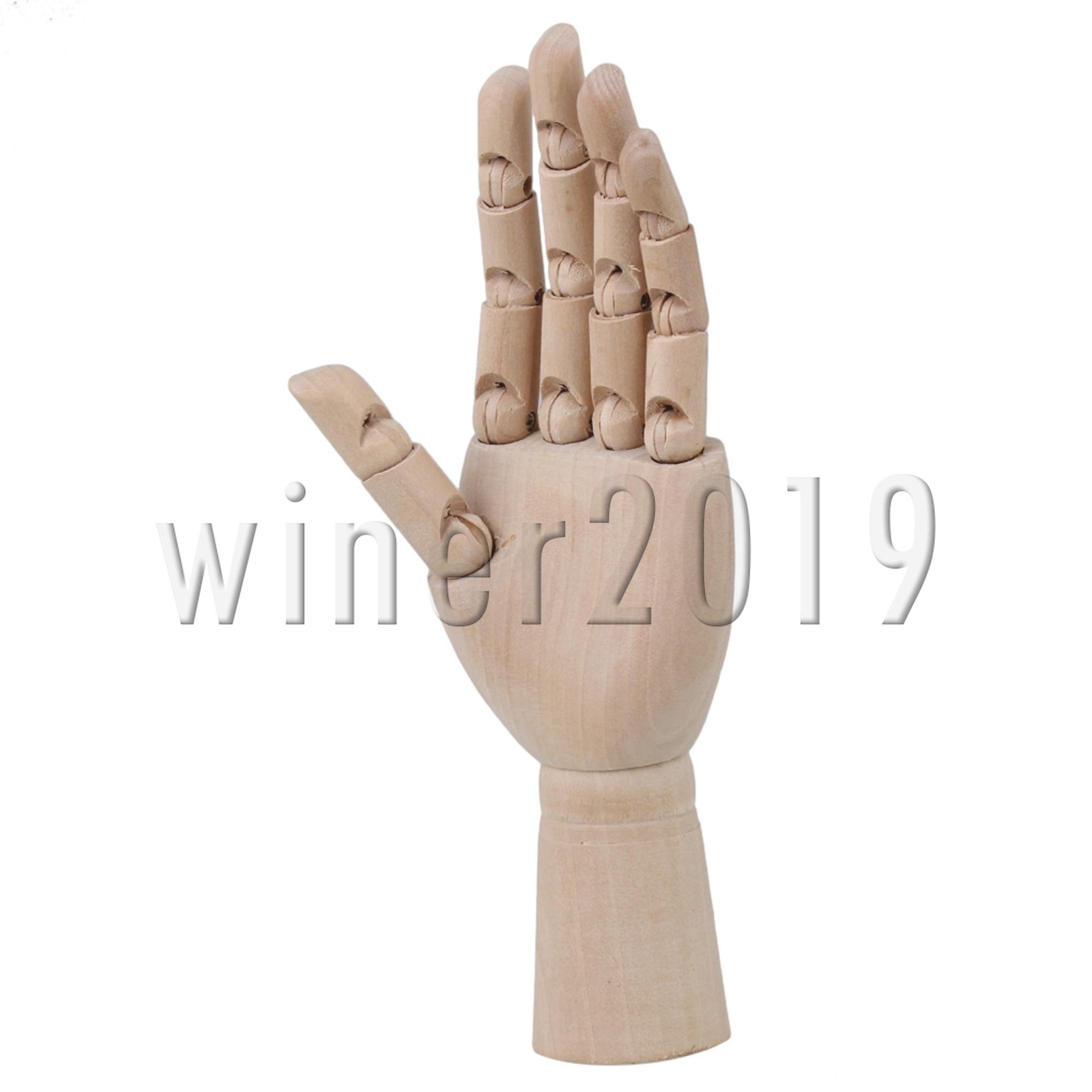 Wood Left Hand Artist Model Jointed Articulated Flexible Fingers Wood ...
