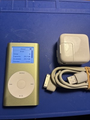 Apple iPod Mini 1st Gen .Green 32GB CF Mod / New Battery | eBay