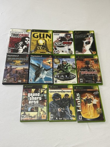 Lot of Various Empty Game Cases Xbox & Play Station 2 With Manuals. | eBay