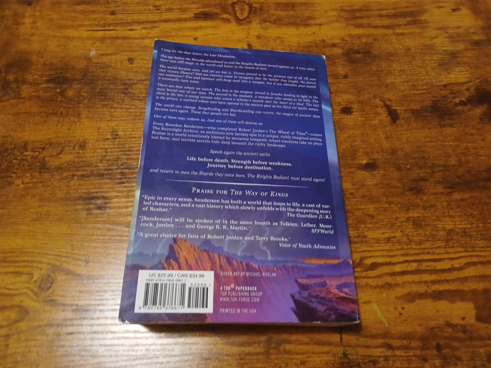 The Stormlight Archive Book 1 And 2. The Way Of The King, Words Of ...