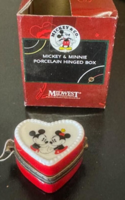 PHB Mickey & Minnie Mouse heart trinket picture hinge box - Disney | eBay